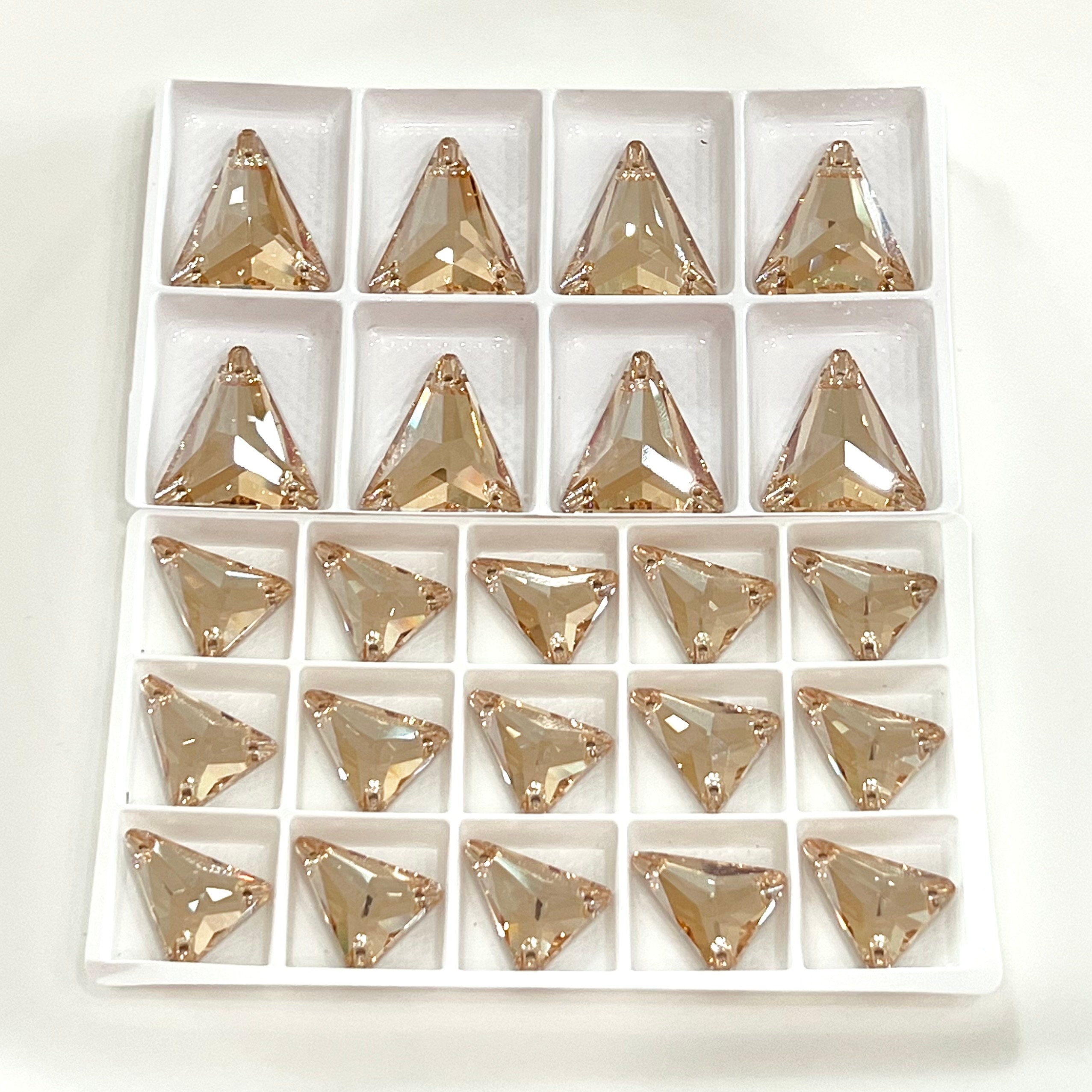 Golden Shadow Honey Isosceles / Tall / Slim Triangle Sew on Glass ...