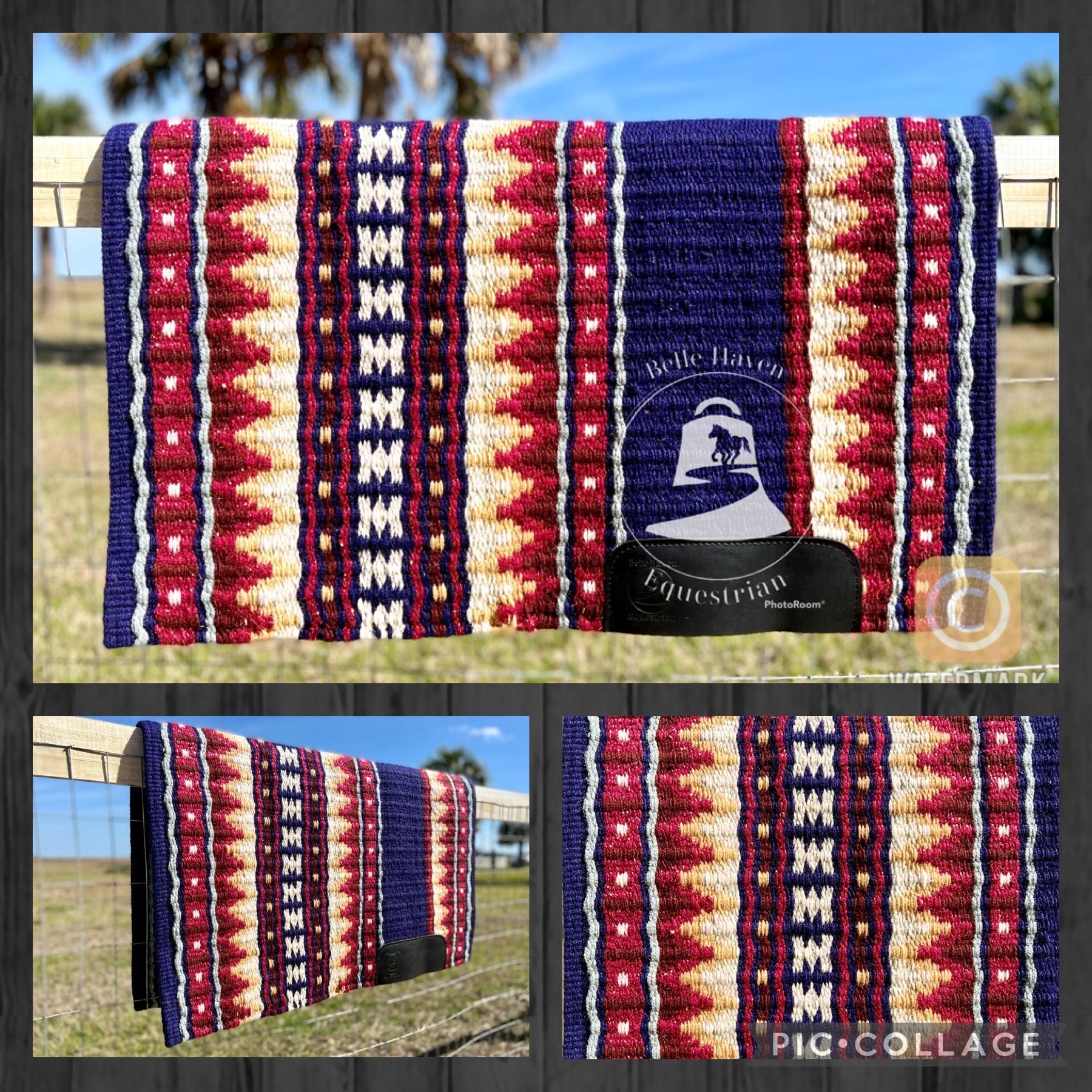 Show Saddle Pad Amelia Design Western Show Saddle Blanket - Etsy