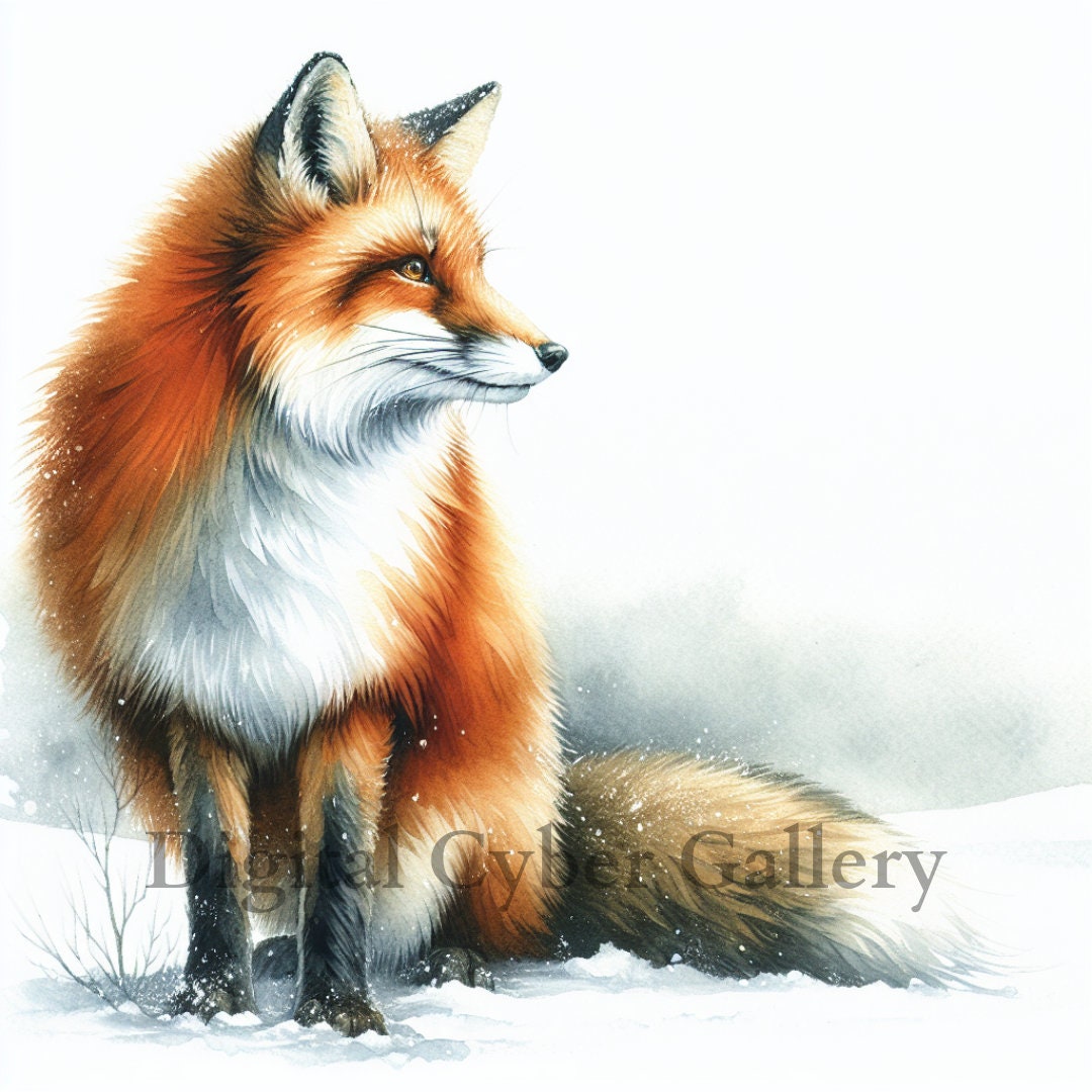 5 Winter Fox Clipart Pack 4K Png, Winter Image Art, Digital Crafts ...