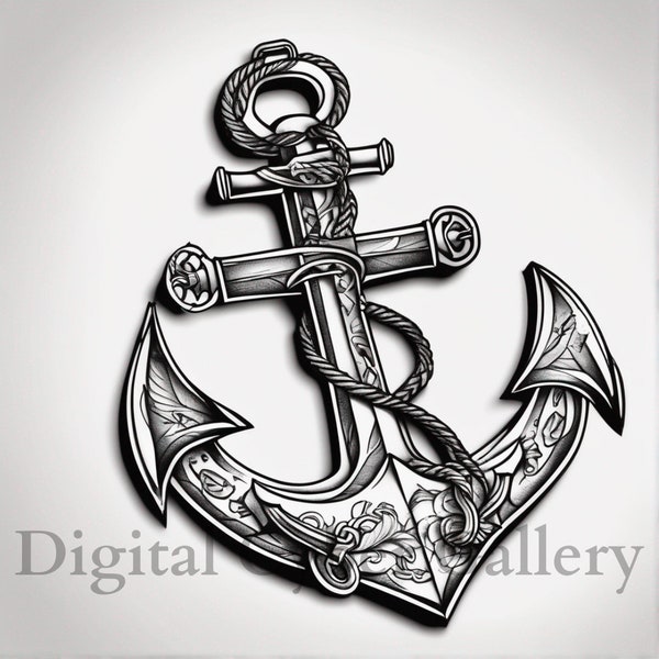 Anchor Tattoo - Etsy