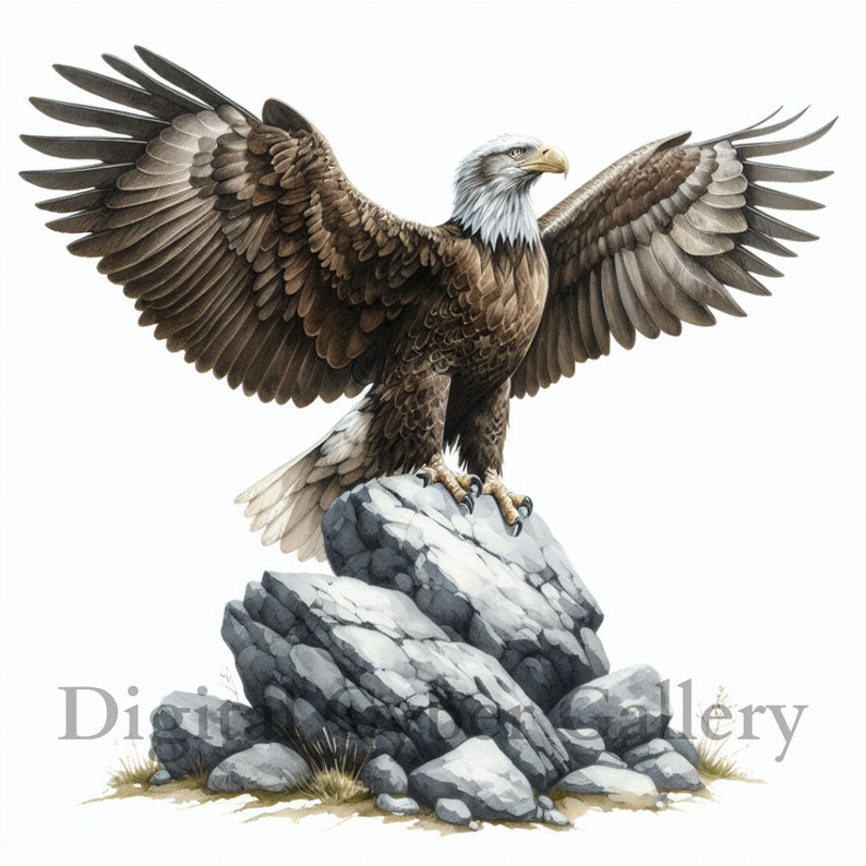 10 Proud Eagle Clipart Pack 4K Png, Digital Download, Card Making Images - Etsy
