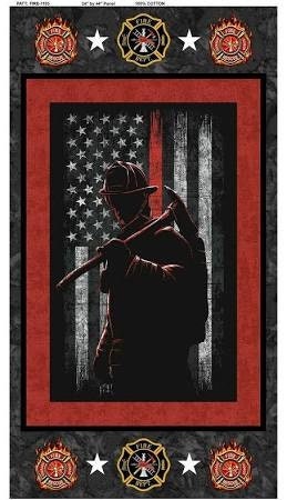 Patriotic Fabric Panel- Firefighter - Etsy