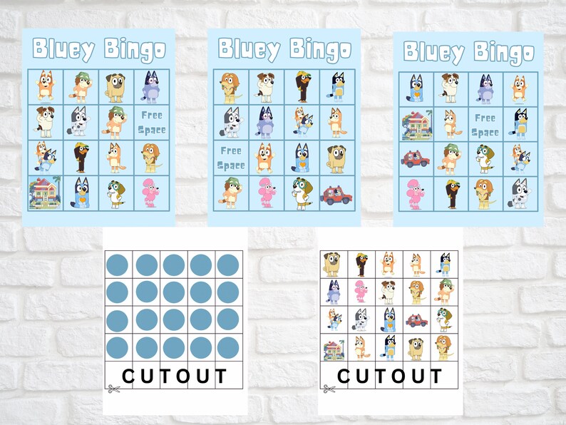 Bluey Bingo Game Bingo Game Party Games Kids Games - Etsy Israel
