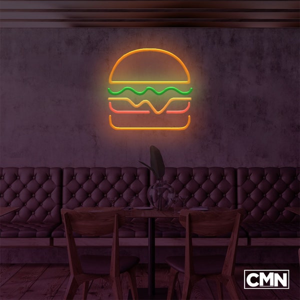 Burger Neon - Etsy