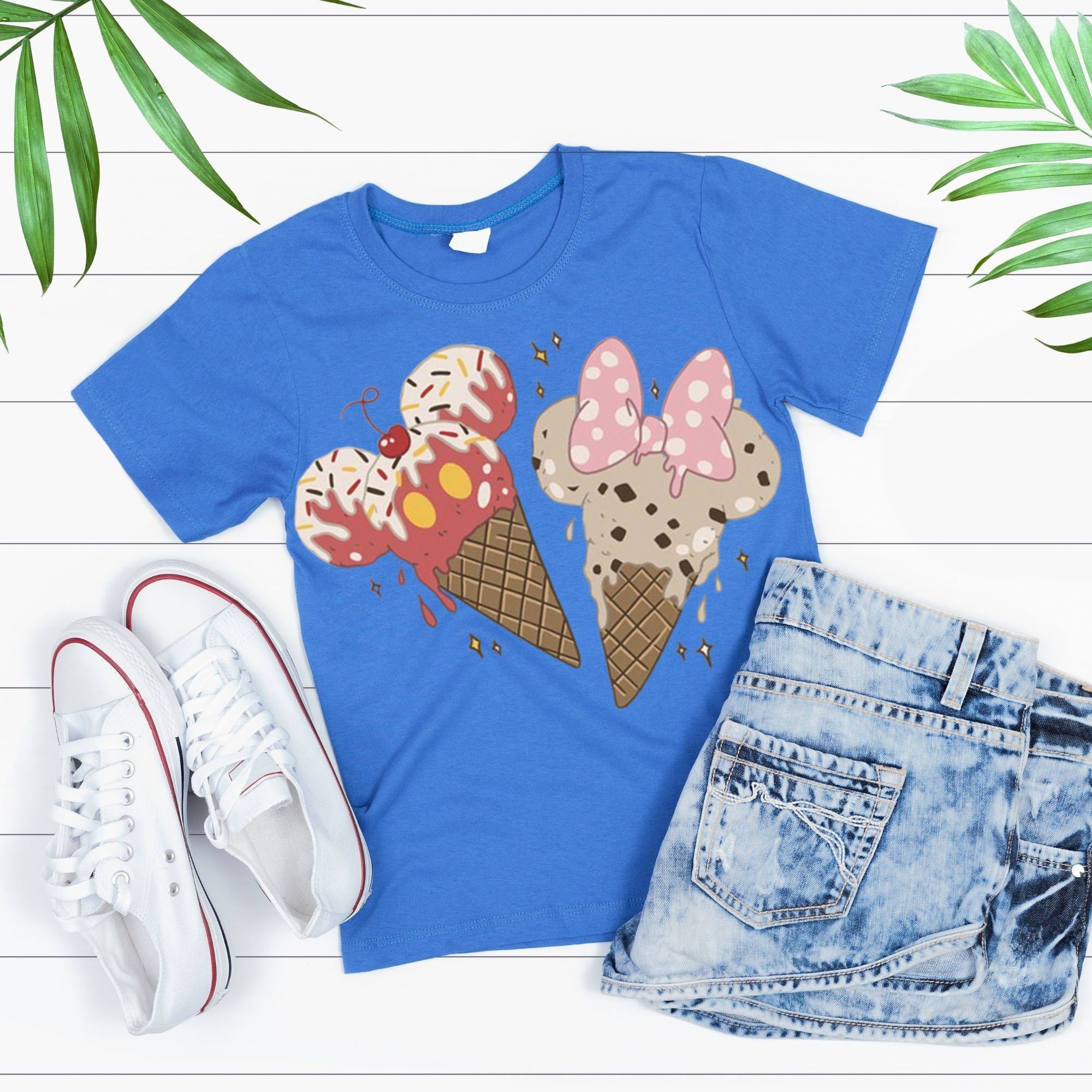 Mickey & Mimi Ice Cream Digital Design - Etsy