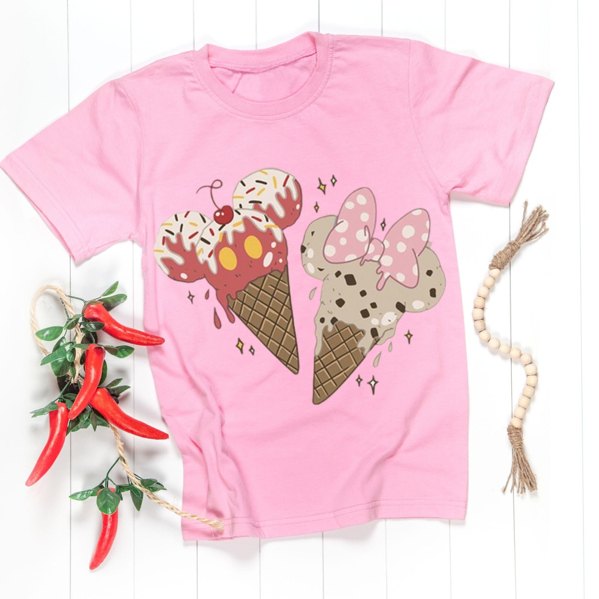 Mickey & Mimi Ice Cream Digital Design - Etsy