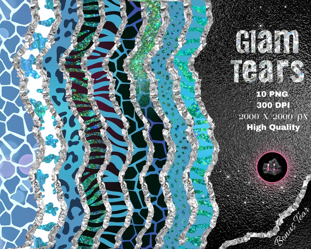 10 GLAM Tears Clipart Blue Tears Clipart Glitter Blue Tear - Etsy Canada