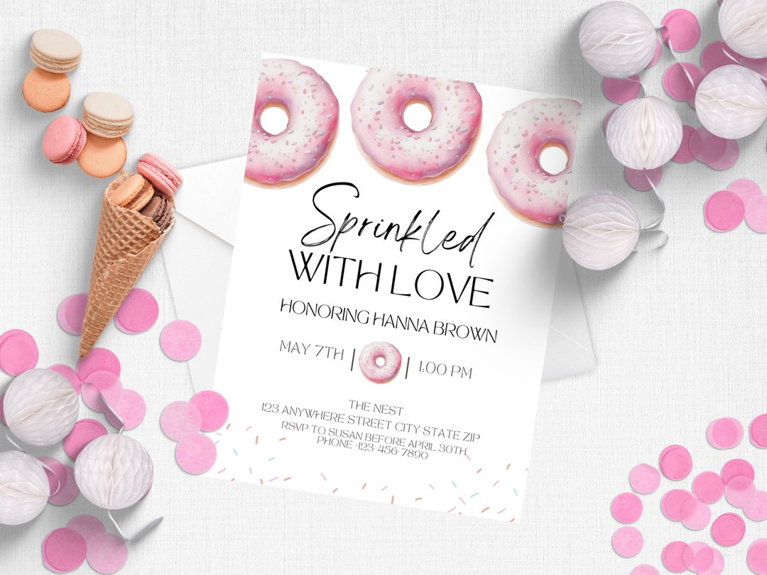 Baby Girl Sprinkle | Baby Sprinkle Invitation | Edit Yourself | Instant ...