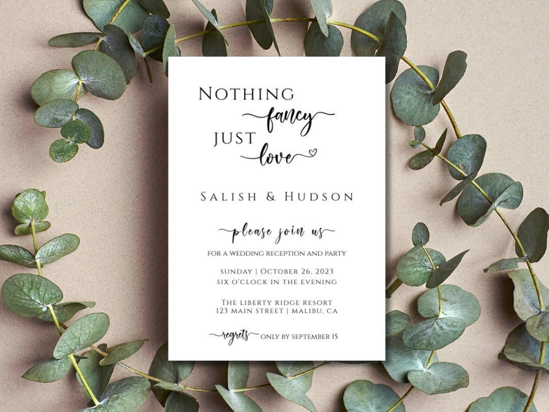 Reception Wedding Invitations, Wedding Invites, Simple Wedding ...