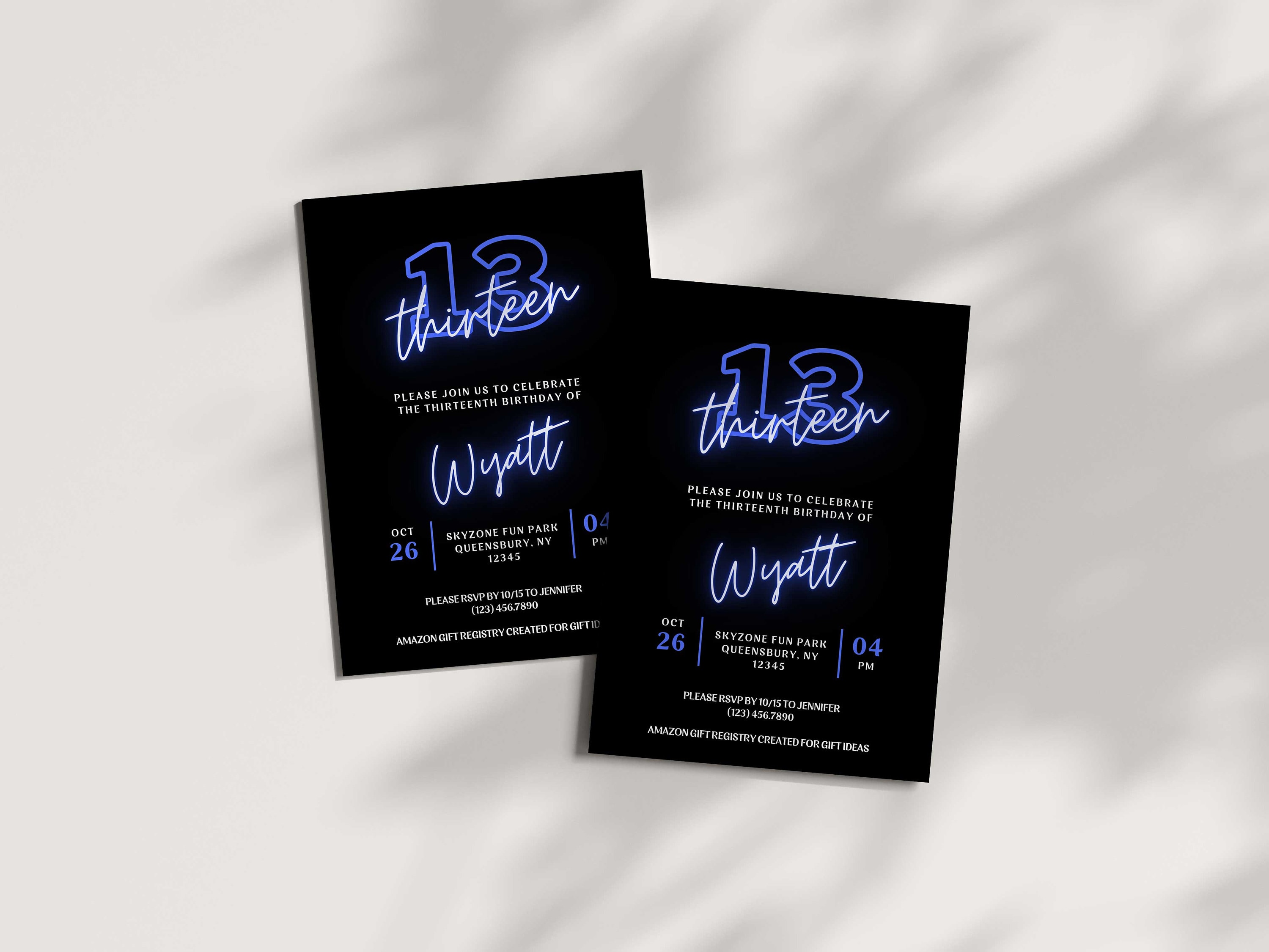 Thirteenth Birthday Party Invitation, 13th Birthday Invitation ...