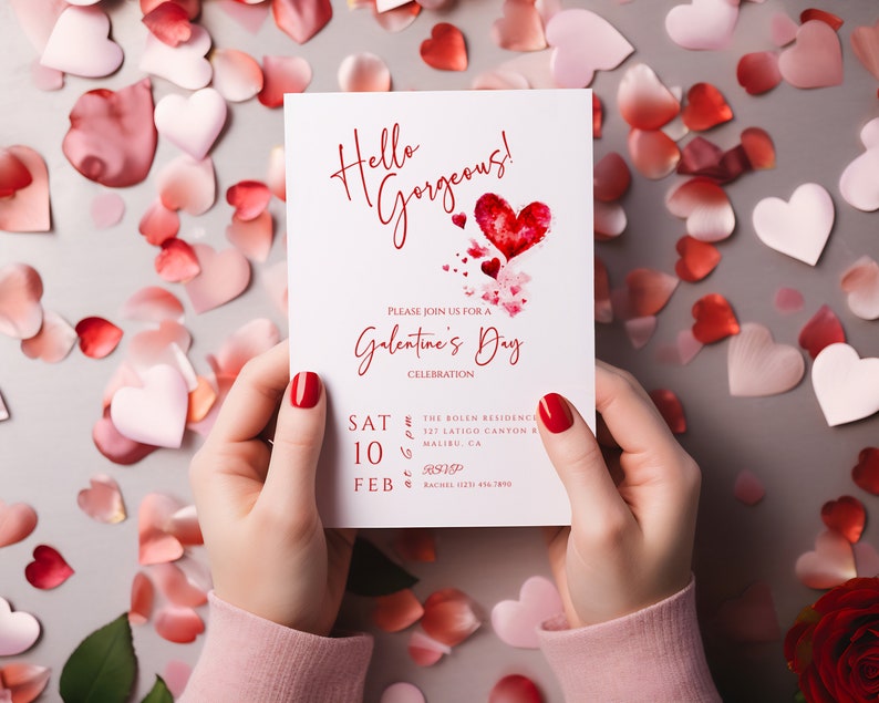 Galentines Day, Galentine's Day Party, Valentine's Party Invitation ...