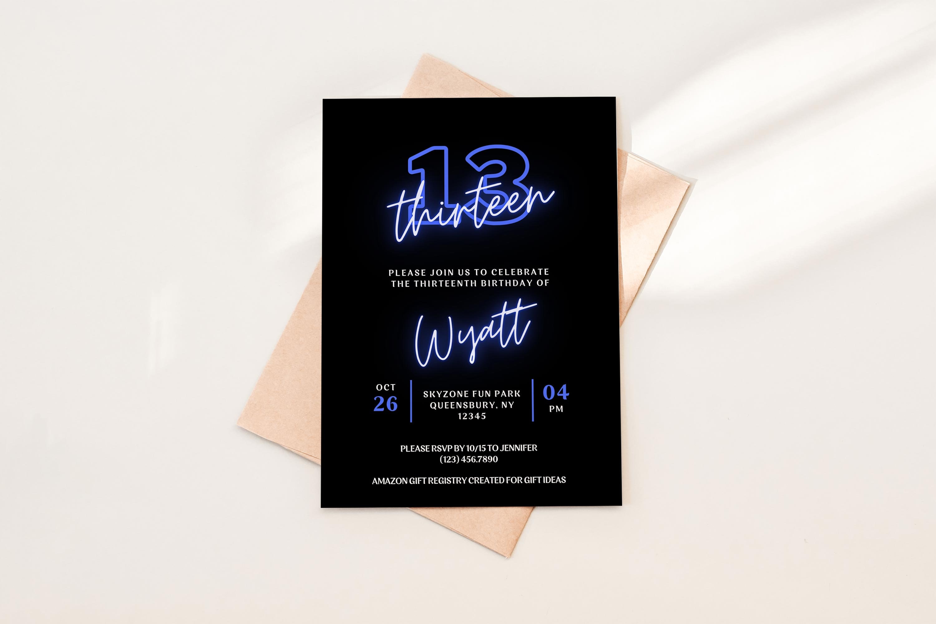 Thirteenth Birthday Party Invitation, 13th Birthday Invitation ...
