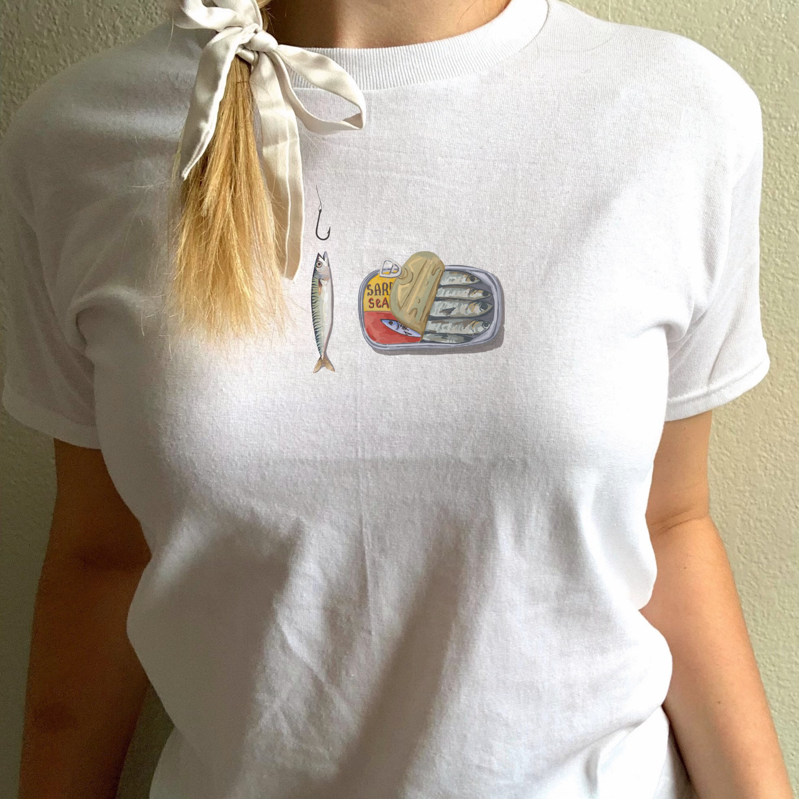 Tinned Fish Baby Tee Aesthetic Seafood Shirt Sardine Coquette Top Y2k ...
