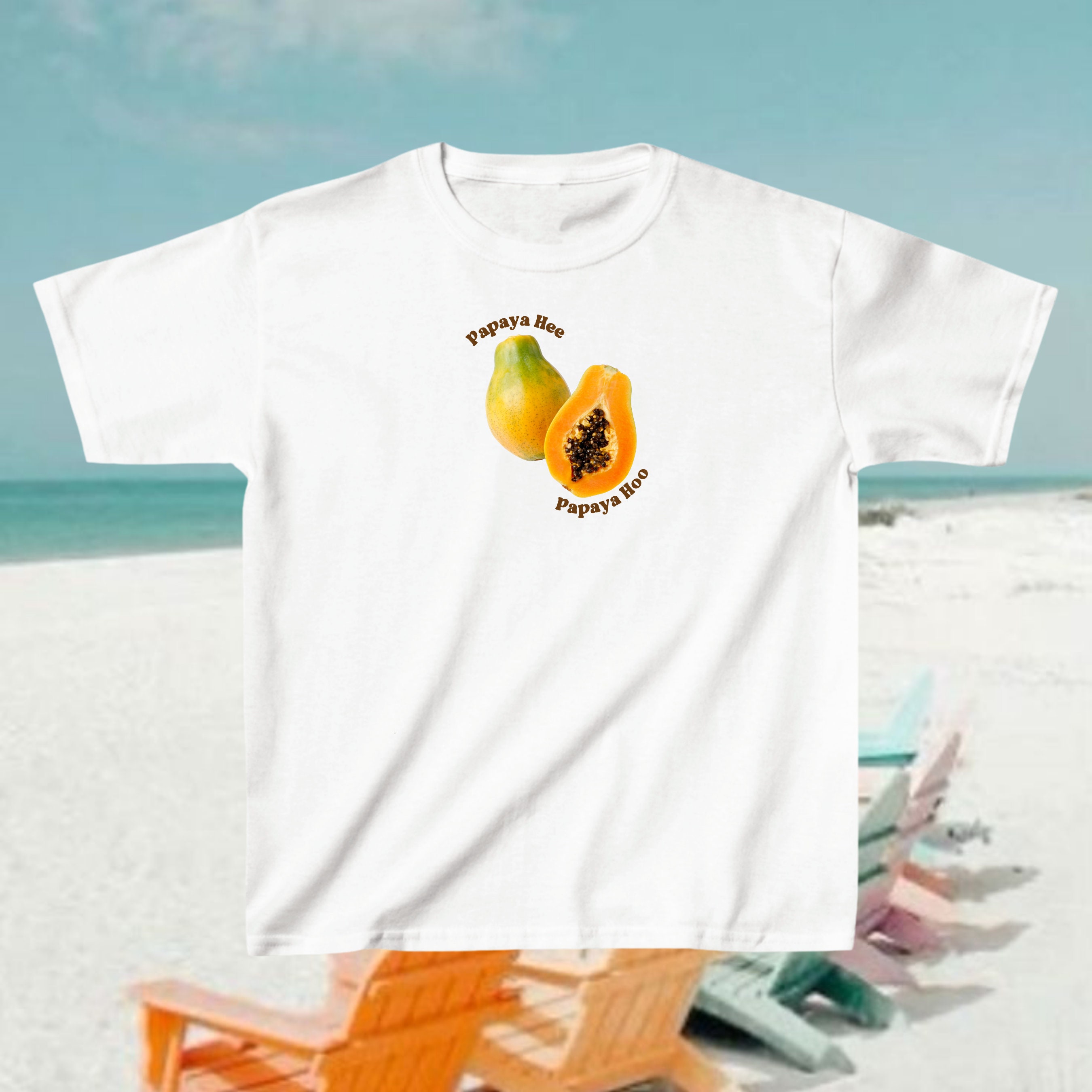 Funny Papaya Shirt Coconut Girl Top Aesthetic Summer Clothing Fruit ...
