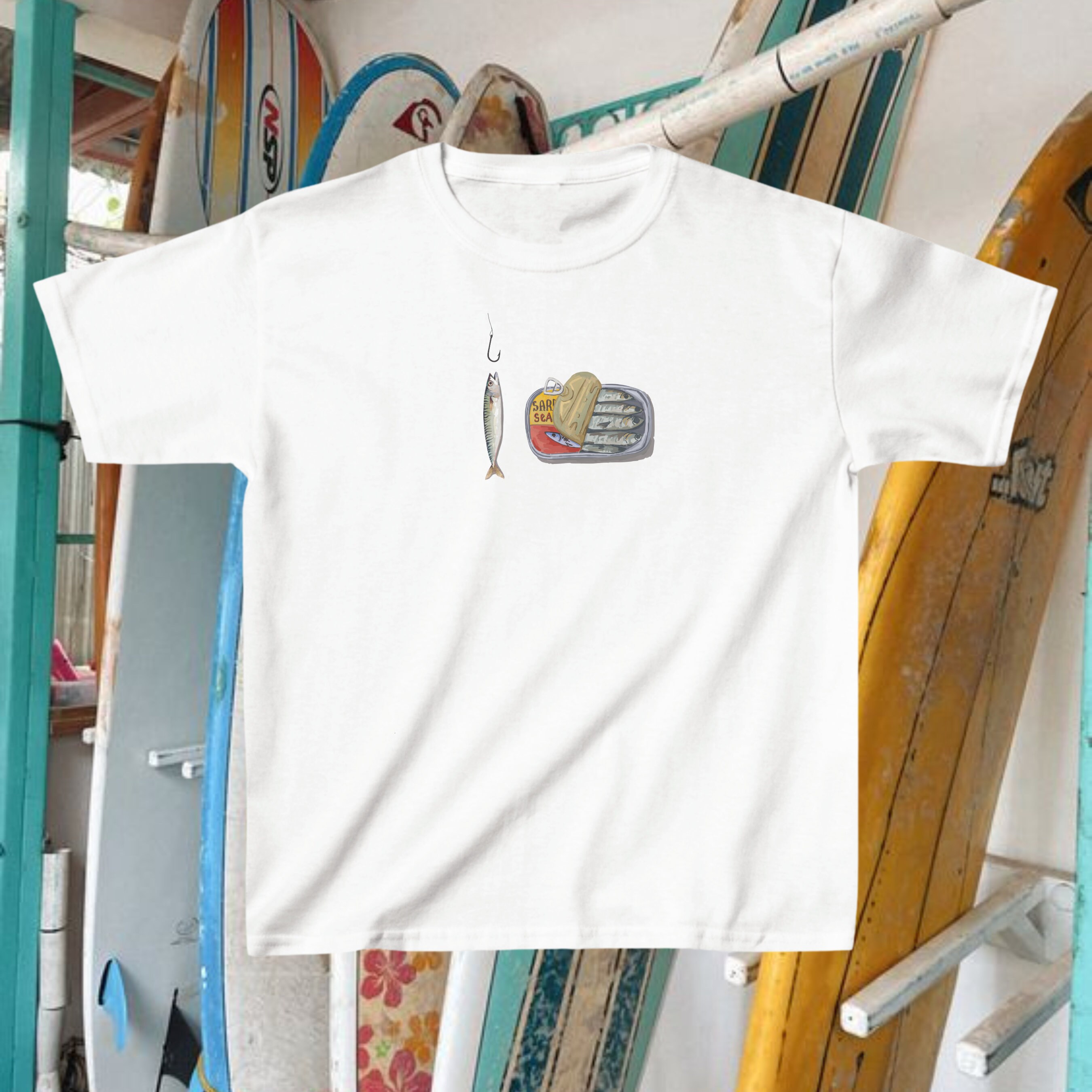 Tinned Fish Baby Tee Aesthetic Seafood Shirt Sardine Coquette Top Y2k ...