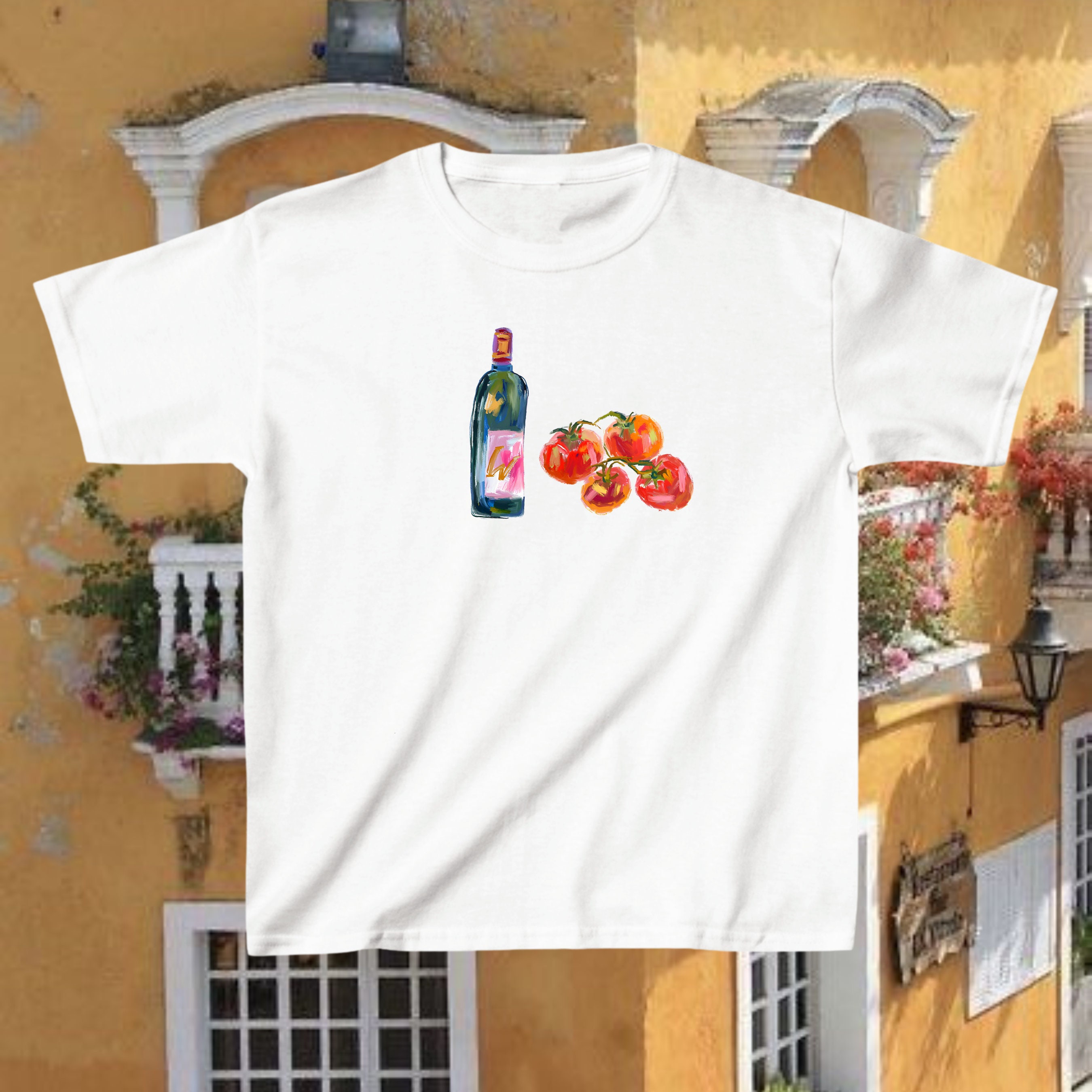 Aesthetic Tomato Tee Vintage Italy Tshirt European Summer 90s Baby Tee ...