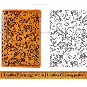 Tooled Leather SVG Western Seamless Pattern Swirls Pattern SVG Leather ...