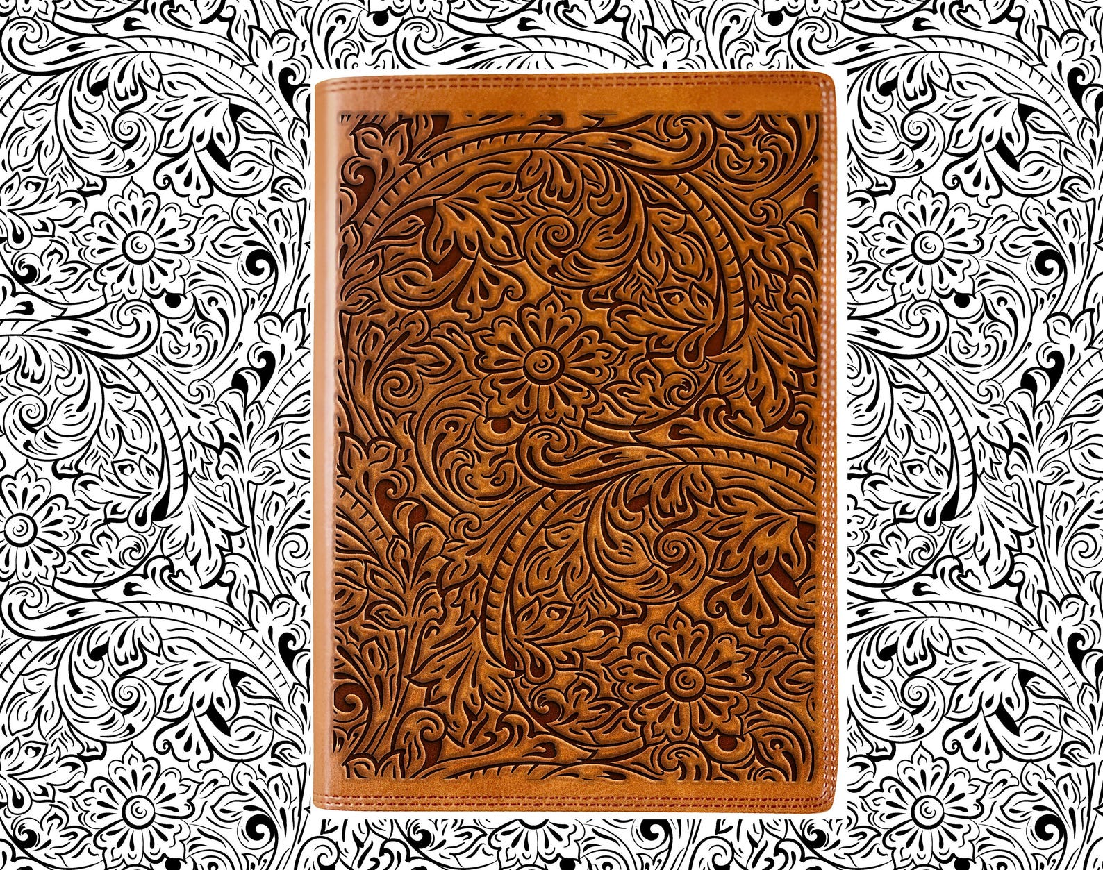 Floral Tooled Leather SVG: Western Swirl Pattern (digital Download) - Etsy