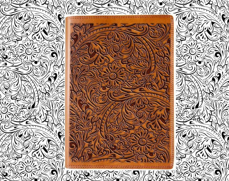 Floral Tooled Leather SVG: Western Swirl Pattern (digital Download) - Etsy