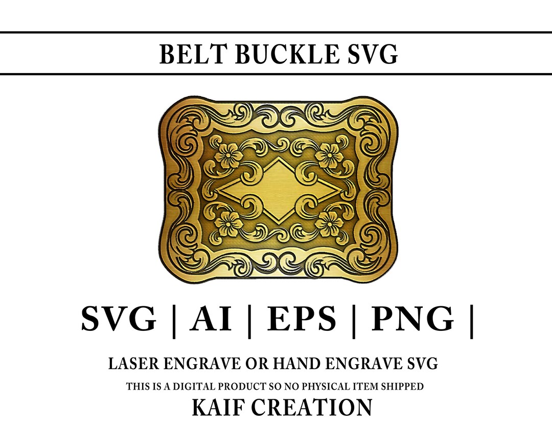 Belt Buckle SVG # 102 , | Western Buckle Svg | Belt Buckle Svg | Laser ...
