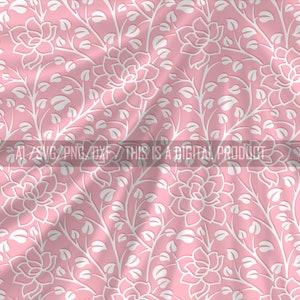 Rose Flower Seamless Pattern Transparent Background | Flower Leaf | SVG ...