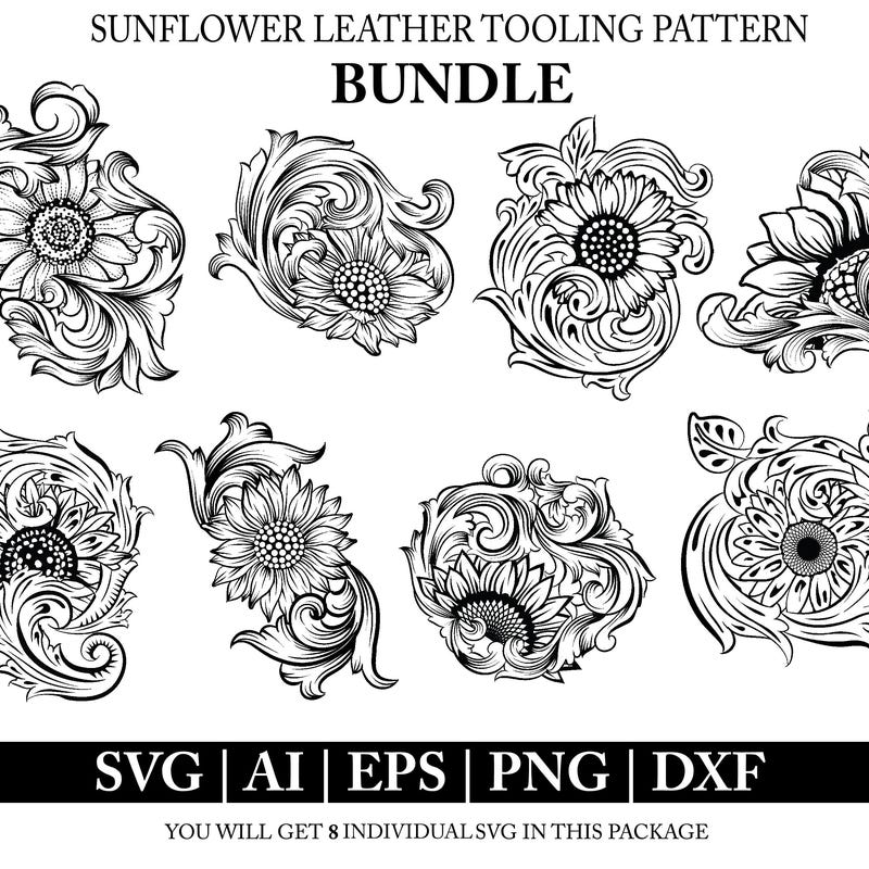 Western Sunflower Tooling Pattern - Etsy