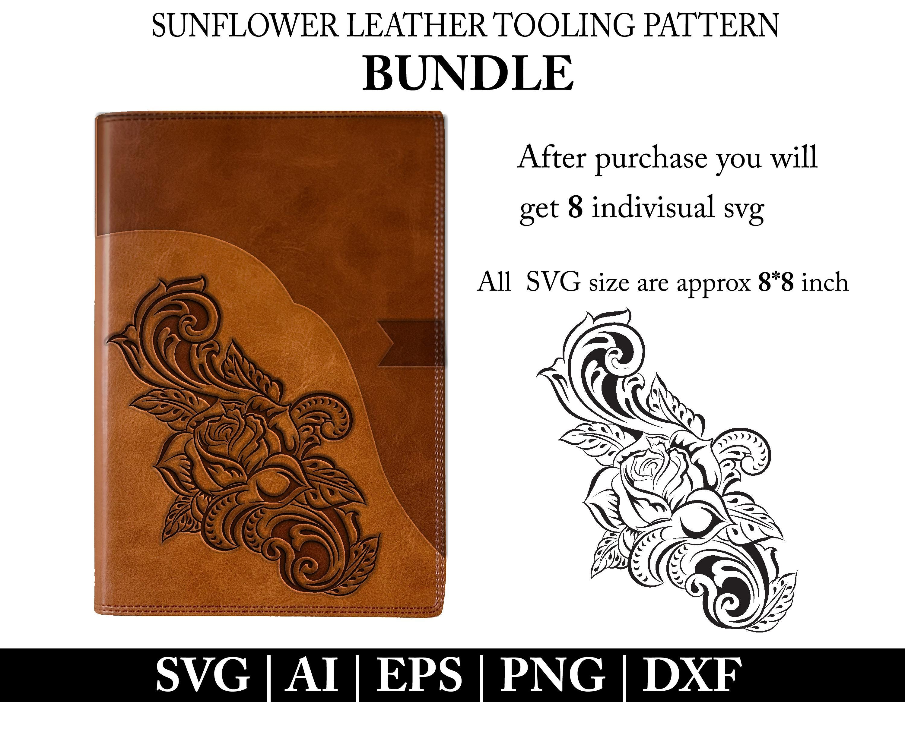 Rose Flower Leather Tooling SVG Bundle | Rose Flower Leather Carving ...