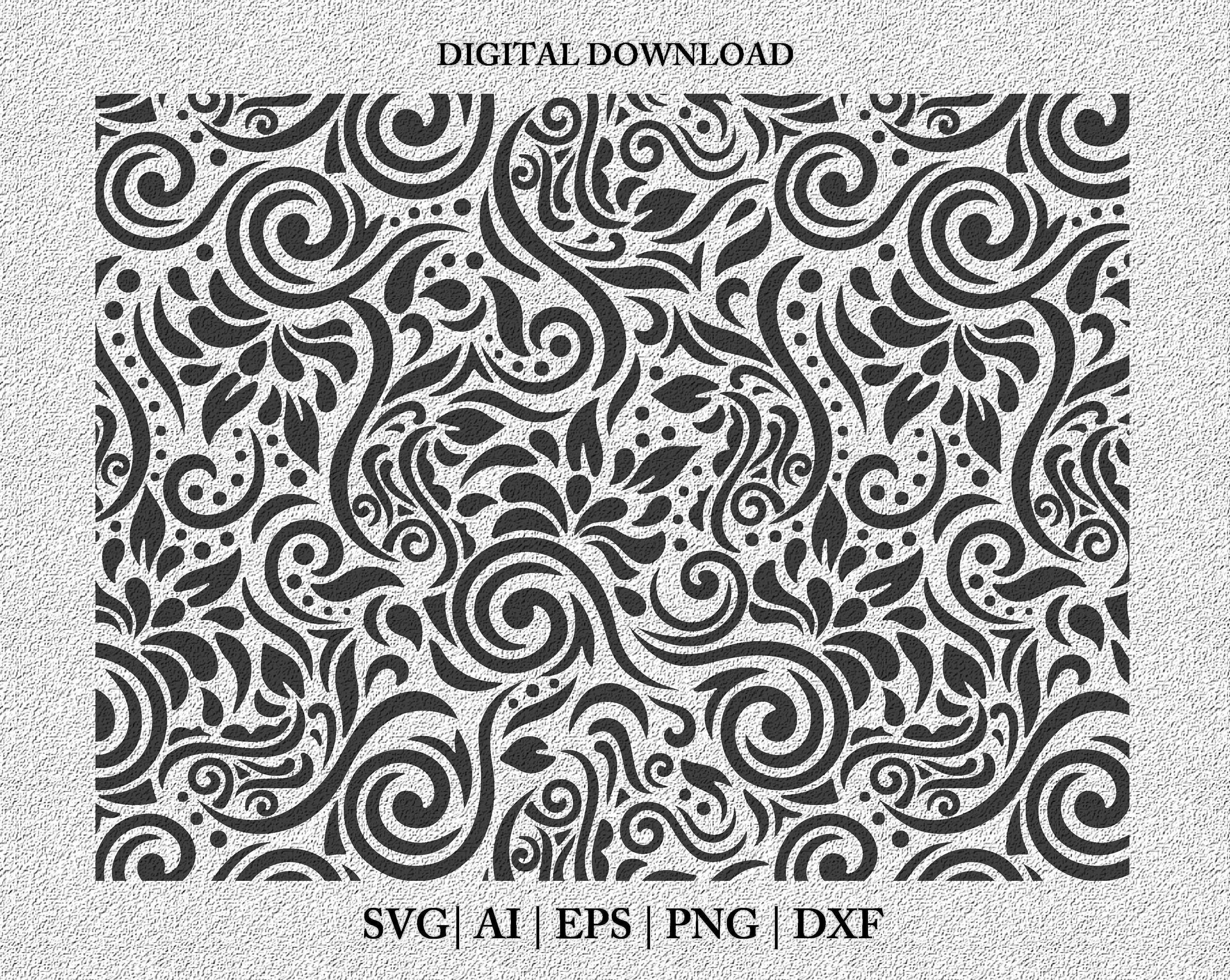 Floral Tooled Leather SVG: Western Swirl Pattern (digital Download) - Etsy