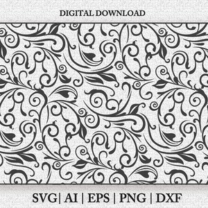 Tooled Leather Swirl Pattern SVG: Western Carving Design (digital ...