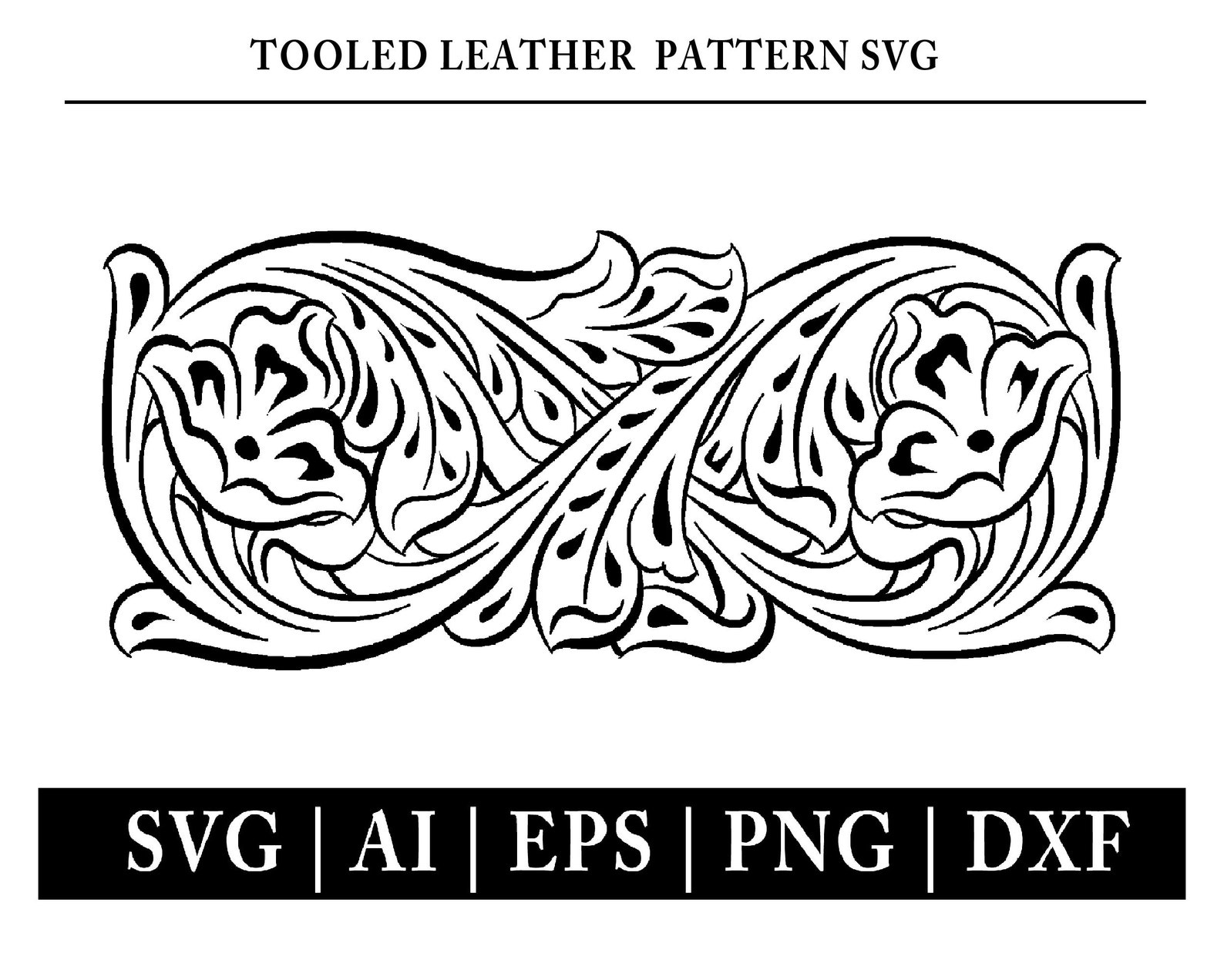 Tooled Leather Carving Pattern SVG | Leather Emboss Pattern Svg ...