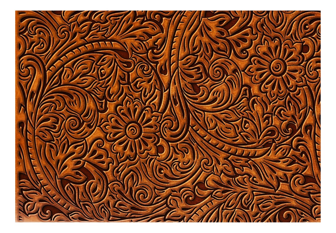 Floral Tooled Leather SVG: Western Swirl Pattern (digital Download) - Etsy