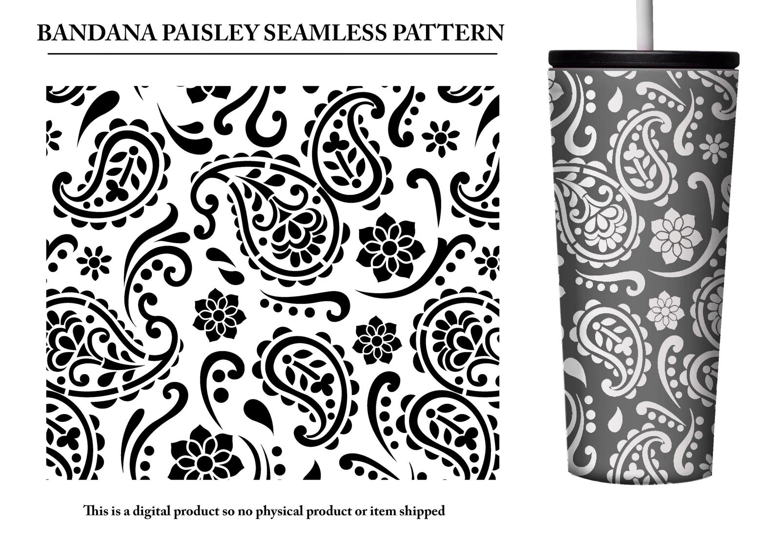 Bandana Paisley Pattern |paisley Seamless Bandana Pattern | Silhouette ...