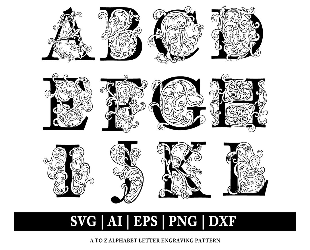 A TO Z Alphabet Tooling Leather With 26 Leather Letter Png | Engraving ...