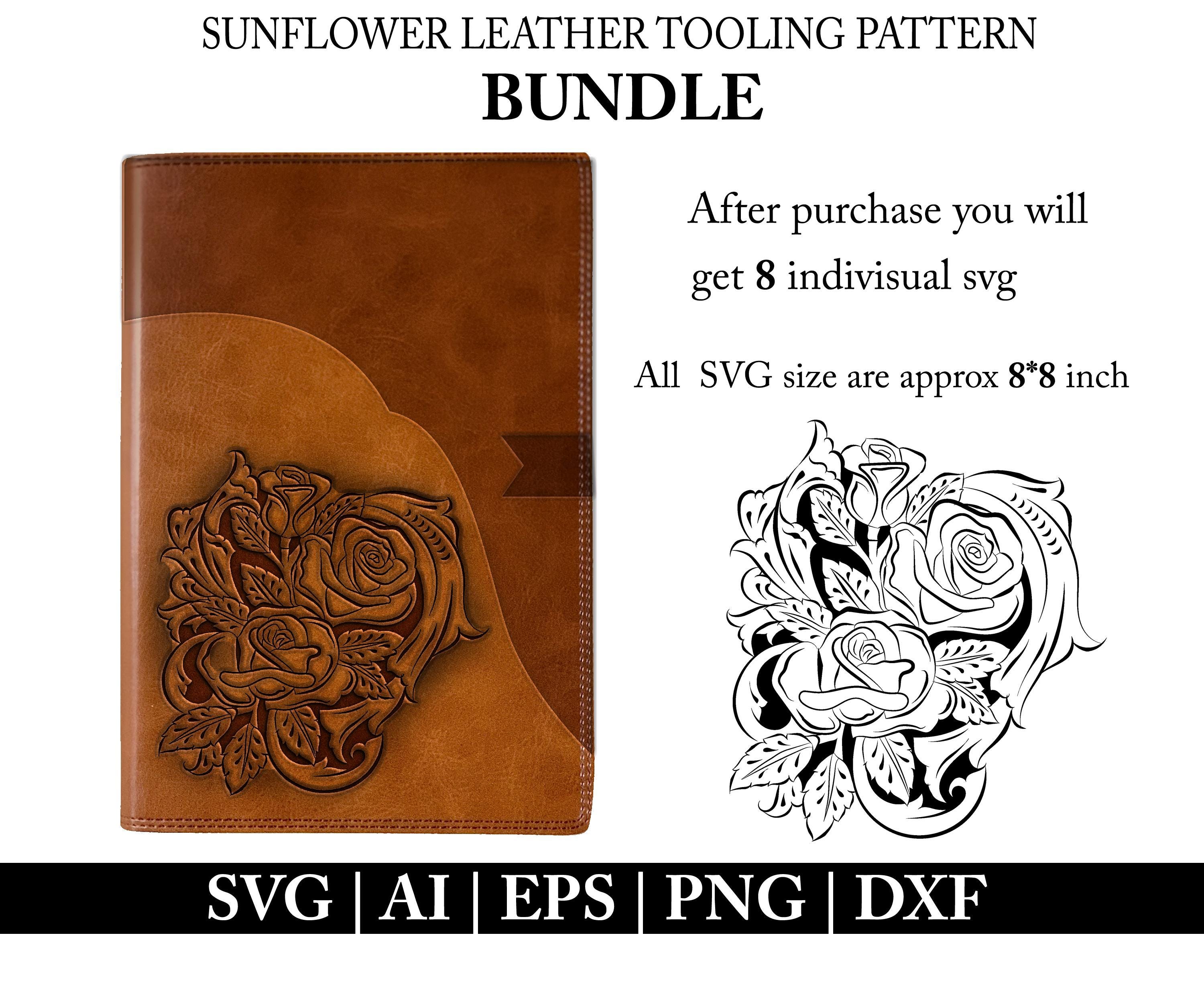 Rose Flower Leather Tooling SVG Bundle | Rose Flower Leather Carving ...