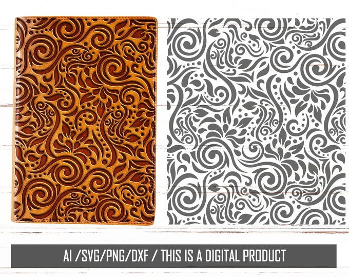 Tooled Leather SVG ,floral Leather Svg | Swirls Stencils | Swirls ...