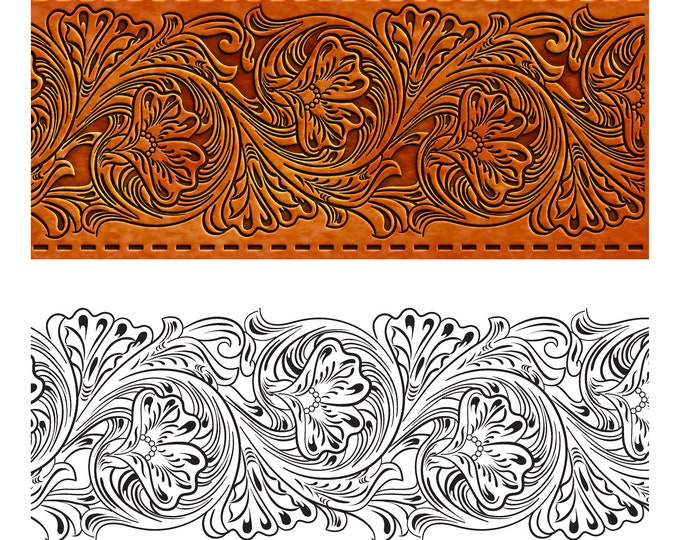 Tooled Leather SVG ,floral Leather Svg | Swirls Stencils | Swirls ...
