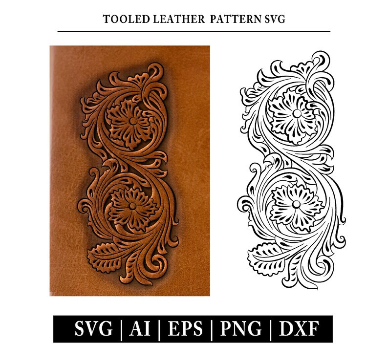 Tooled Leather Swirl Pattern SVG: Western Engraving (digital Download) - Etsy
