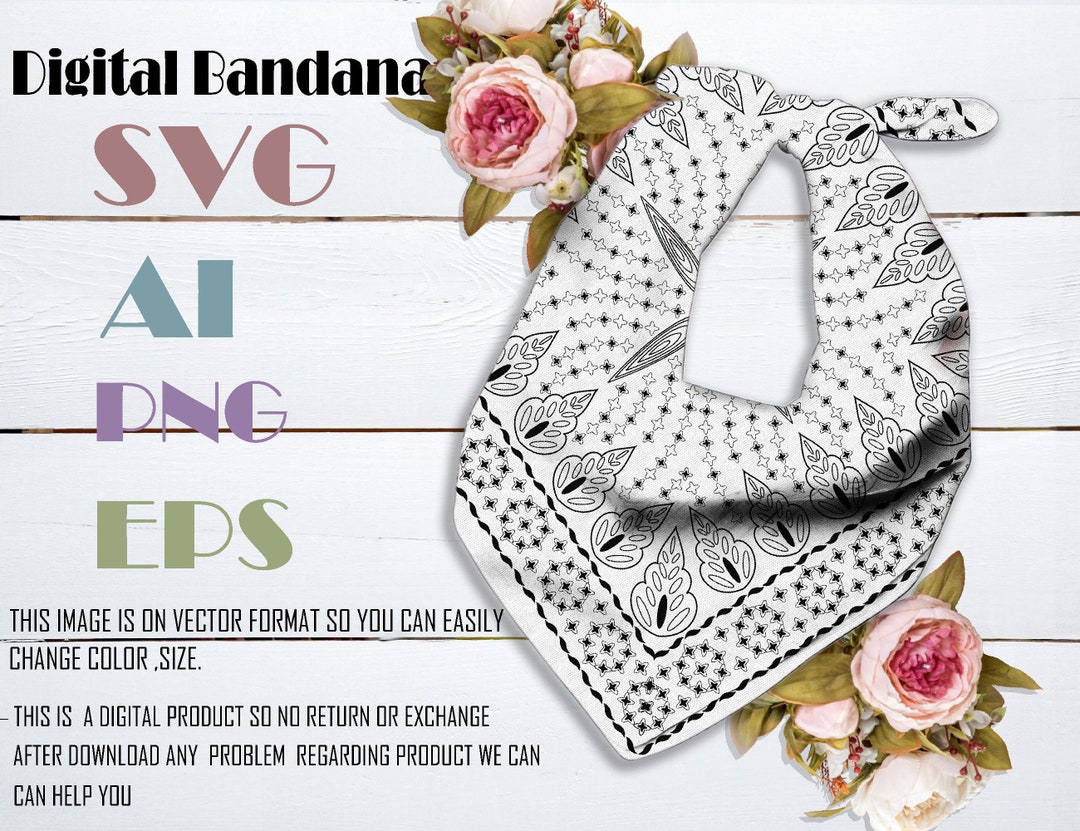 Bandana Sparks Design Pattern Svg ,png Transparent File for Printing on ...