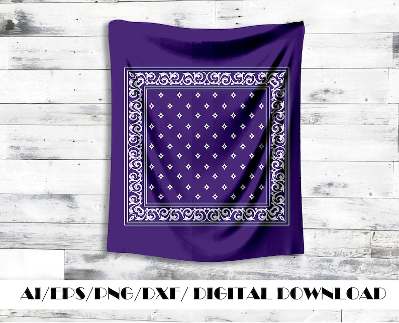 Bandana Border Design Pattern SVG ,PNG ,ai, Layered Transparent File ...
