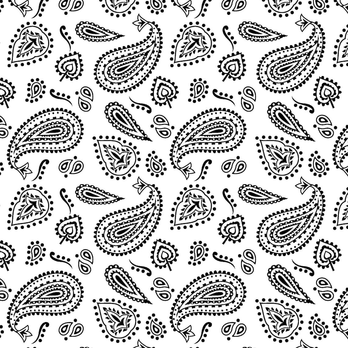 Bandana Paisley Pattern, Seamless Vector File (digital Download) - Etsy ...