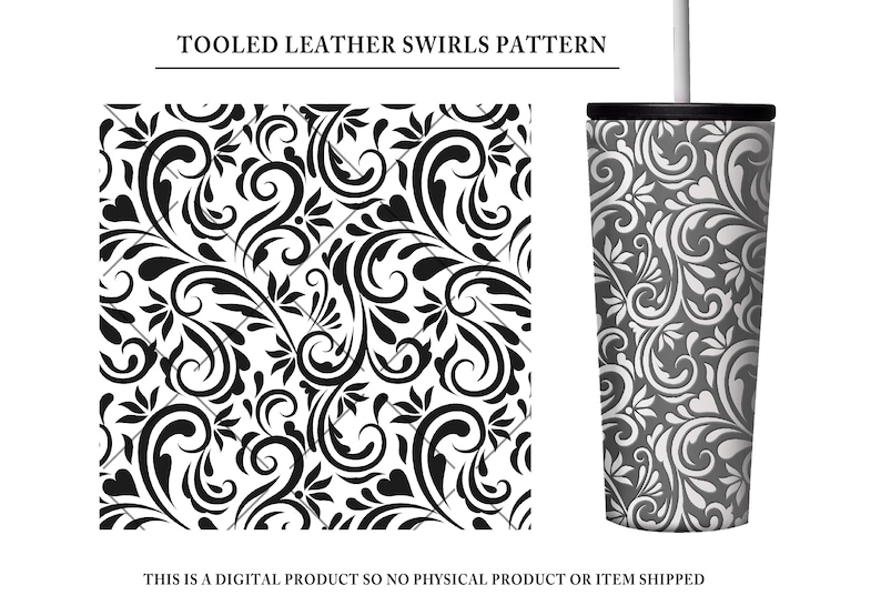 Floral Swirls Leather Tooling SVG: Western Pattern (digital Download ...