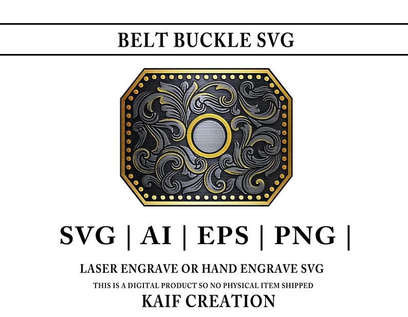 Belt Buckle SVG # 105 | Western Buckle Svg | Belt Buckle Svg | Laser ...