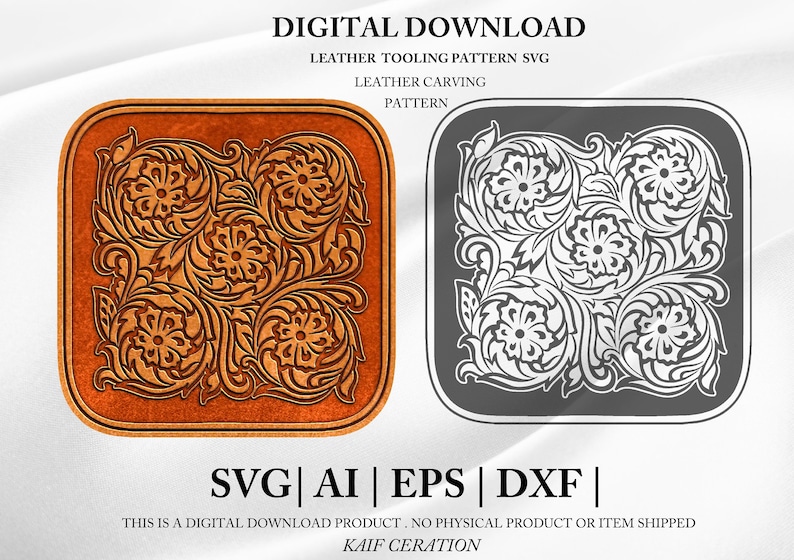 Floral Leather Tooled SVG: Filigree Pattern (digital Download) - Etsy