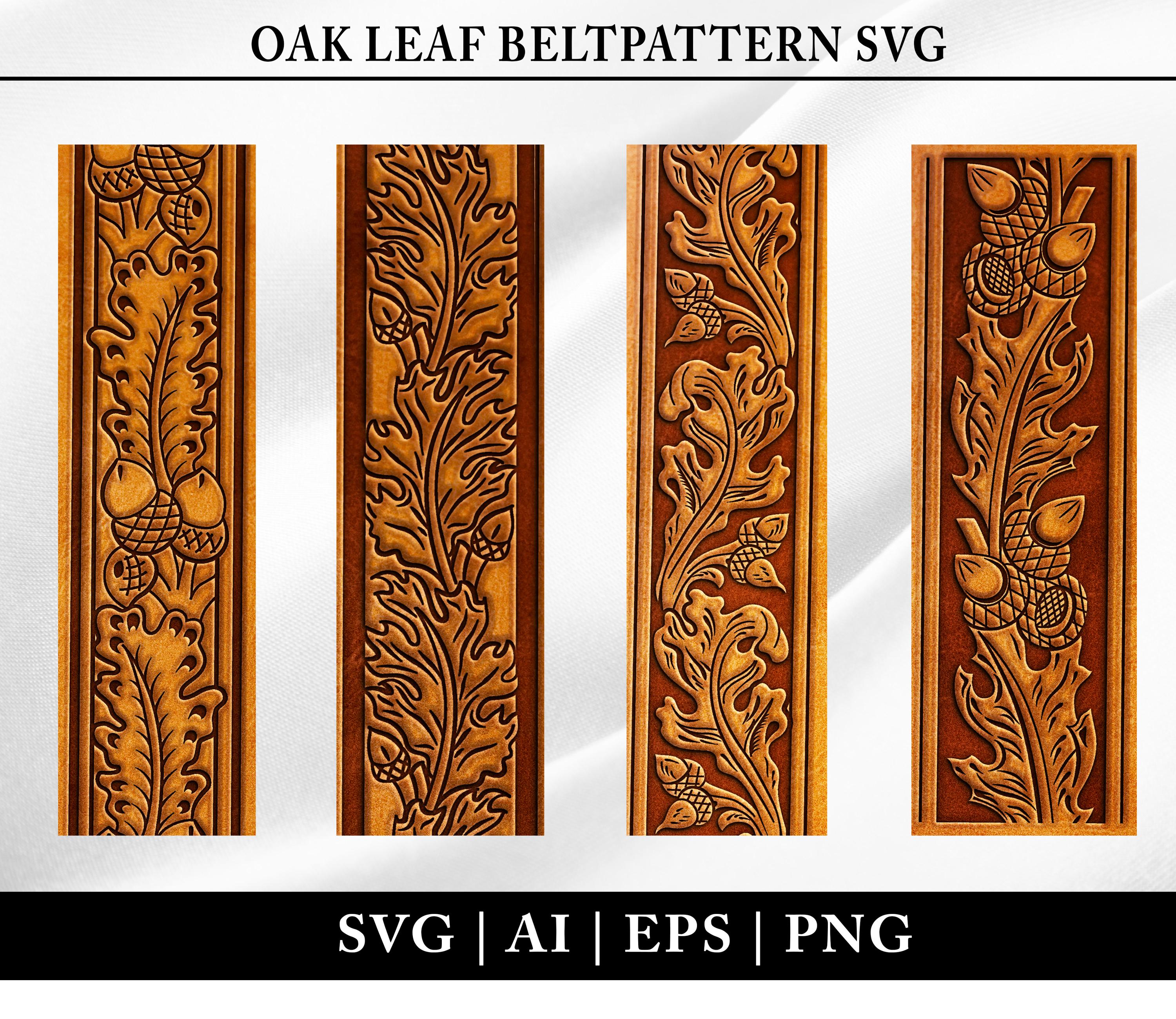 Oak Leaf Leather Belt SVG: Western Tooled Pattern (digital Download) - Etsy