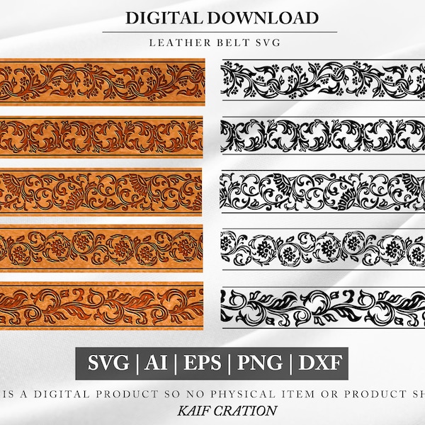 Belt Tooled Leather Svg - Etsy