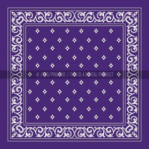 Bandana Border Design Pattern SVG ,PNG ,ai, Layered Transparent File ...