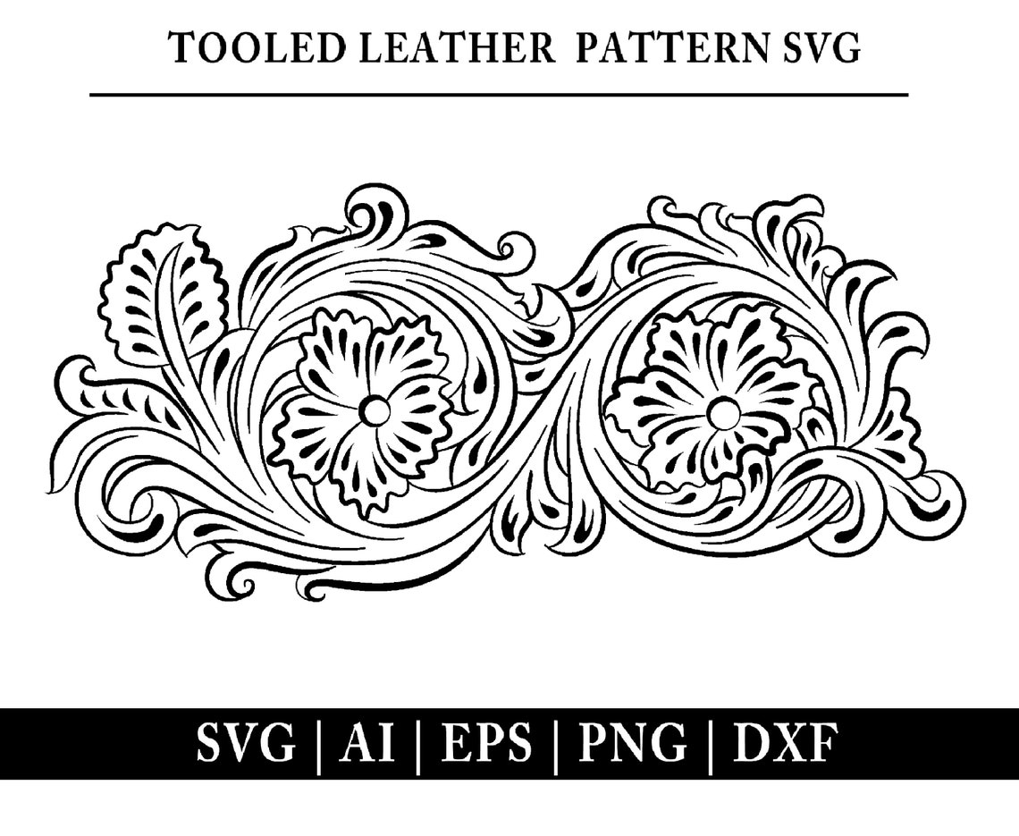 Tooled Leather Swirl Pattern SVG: Western Engraving (digital Download ...