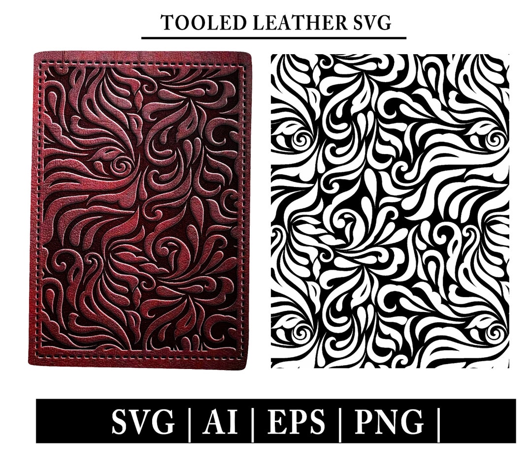 Tooled Leather SVG: Western Swirls Pattern, Laser Cut File (digital ...