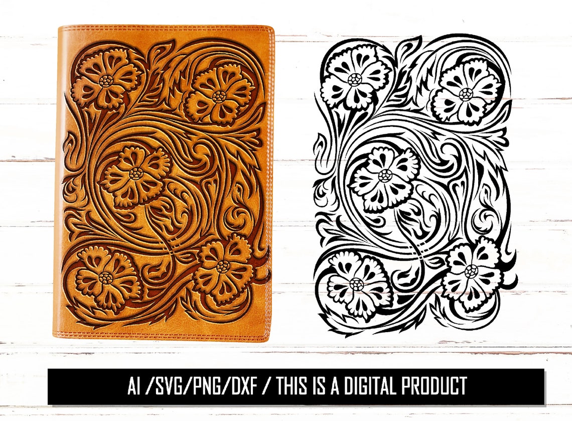 Tooled Leather SVG ,floral Leather Svg | Seamless Pattern | Swirls ...