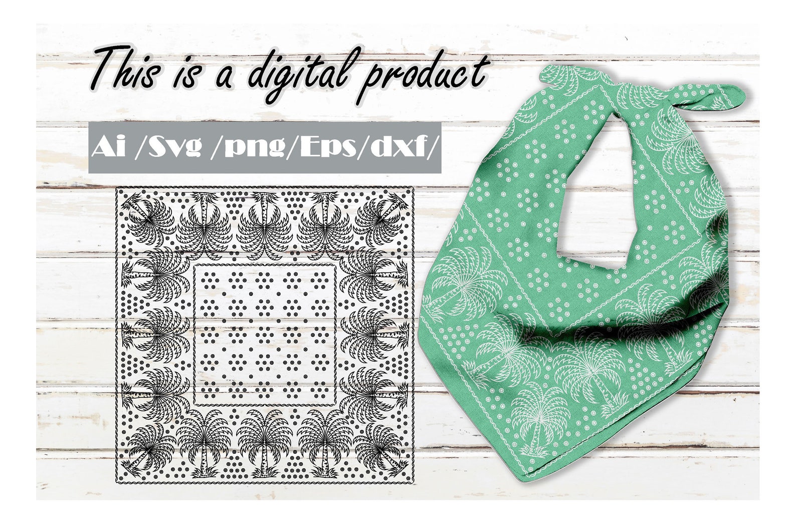 Buy Palm Tree Bandana SVG ,AI , PNG ,printable File 2222 Online in ...